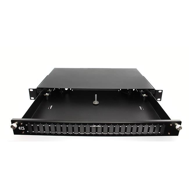 ECS KOMBI fiberpanel 24xSCD 1HE Merk. 01-48 uttrekkbart inkl front ...