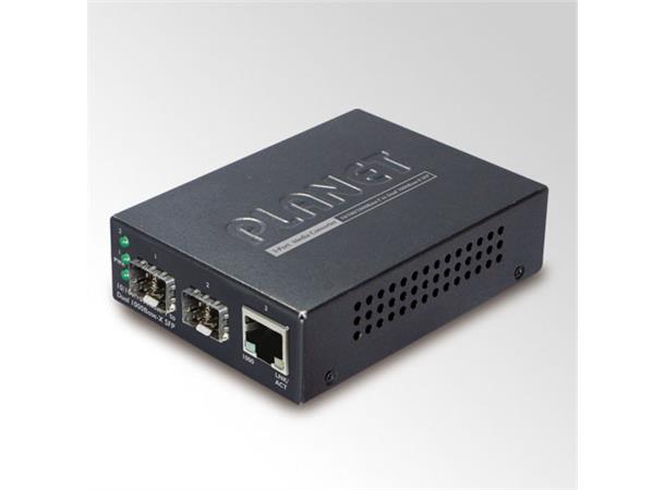 Planet Media Converter 10/100/1000 - SFP 2xSFP 1000B/Fx+ 1x10/100/1000B ...