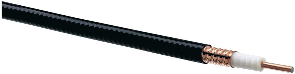 Kabel 50 ohm 1/2" HELIAX LDF4-50A PE Sort, korrugert kobber type ...